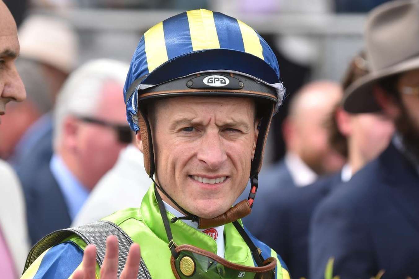 Blake Shinn returns a more composed rider