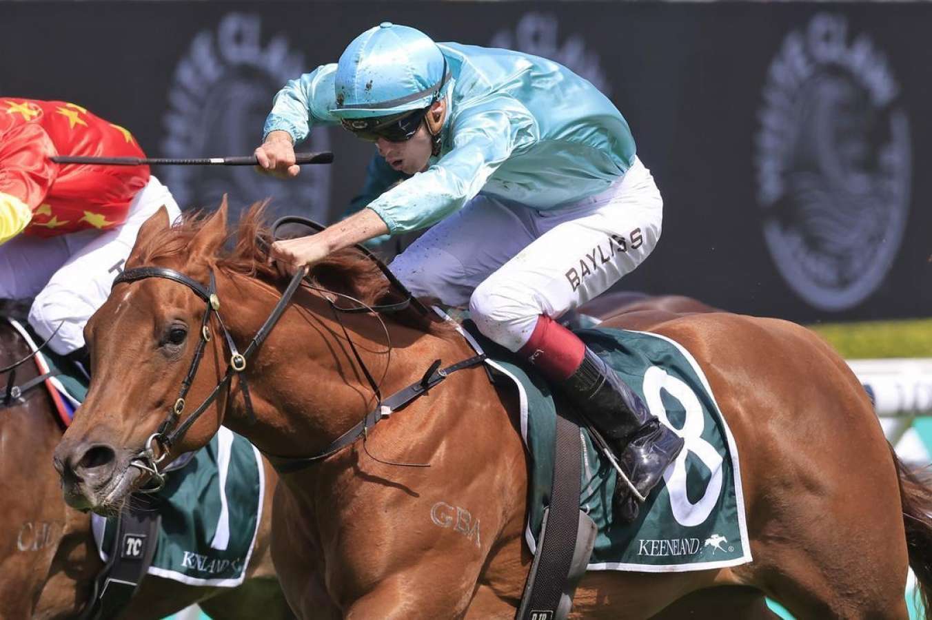 Tim Clark knocks back Alligator Blood for Golden Slipper