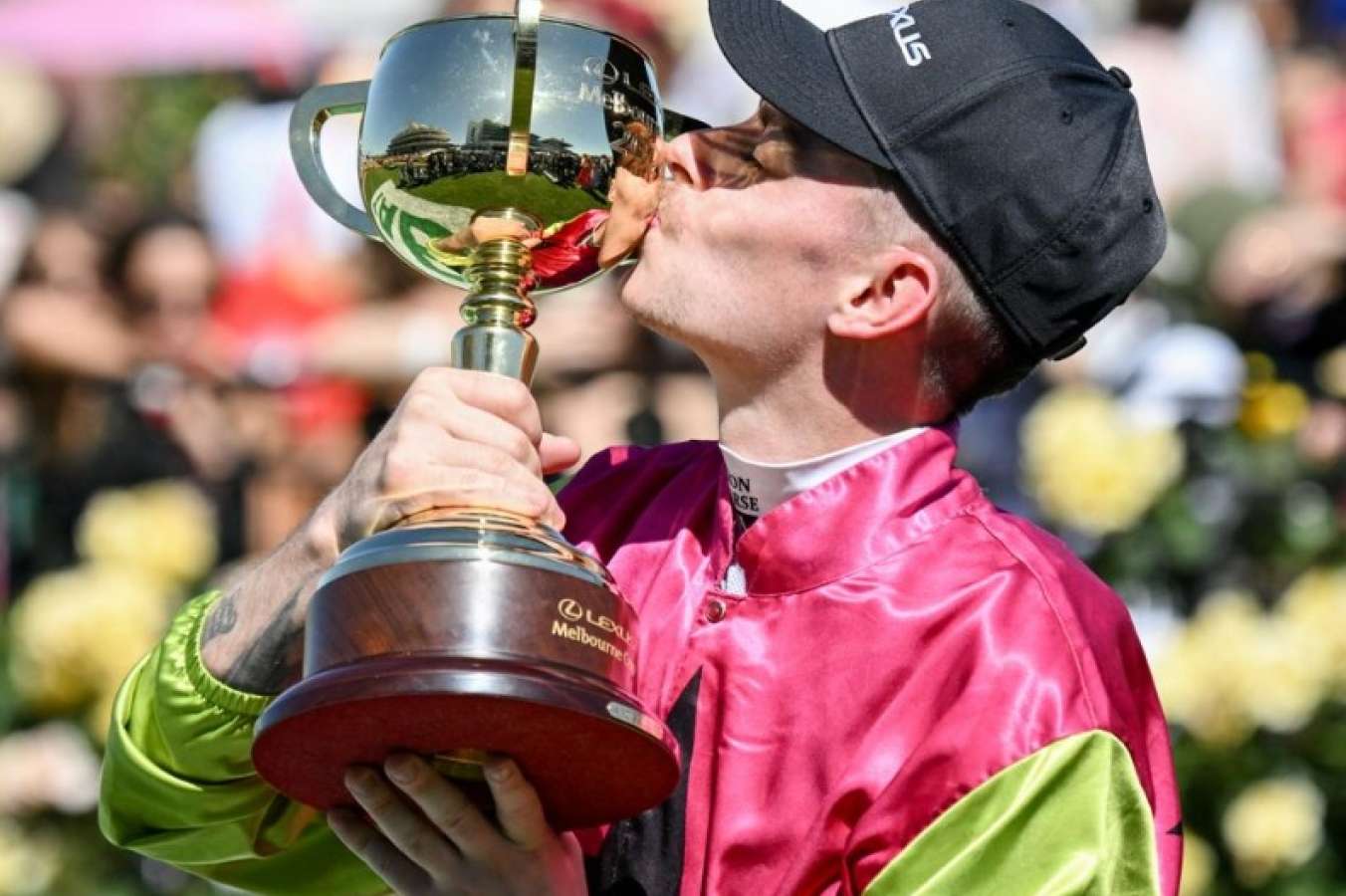 Robbie Dolan in full voice after becoming a Melbourne Cup winner