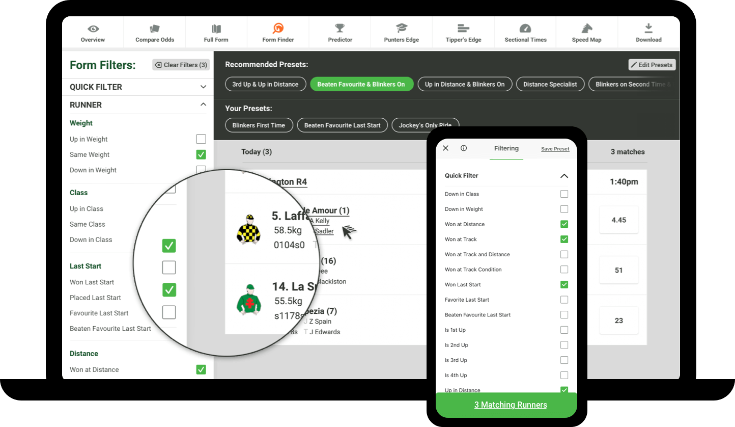 Find winners fast using Punters Form Finder - Punters.com.au